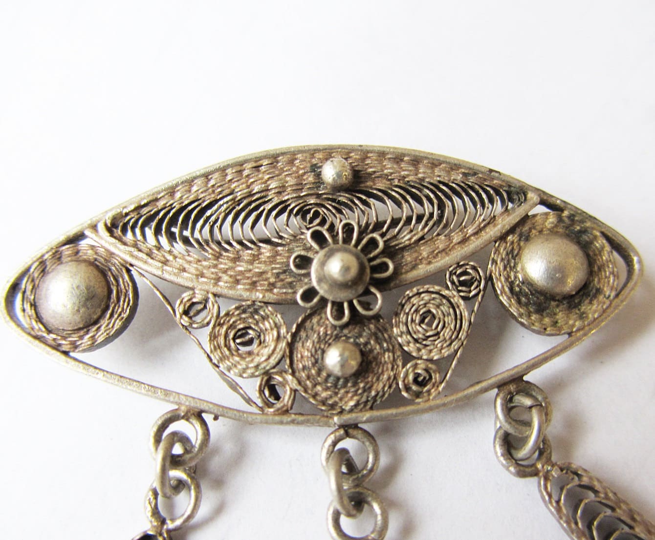 Vintage filigraan broche zilver bloem Pin Vintage sieraden - Etsy Nederland