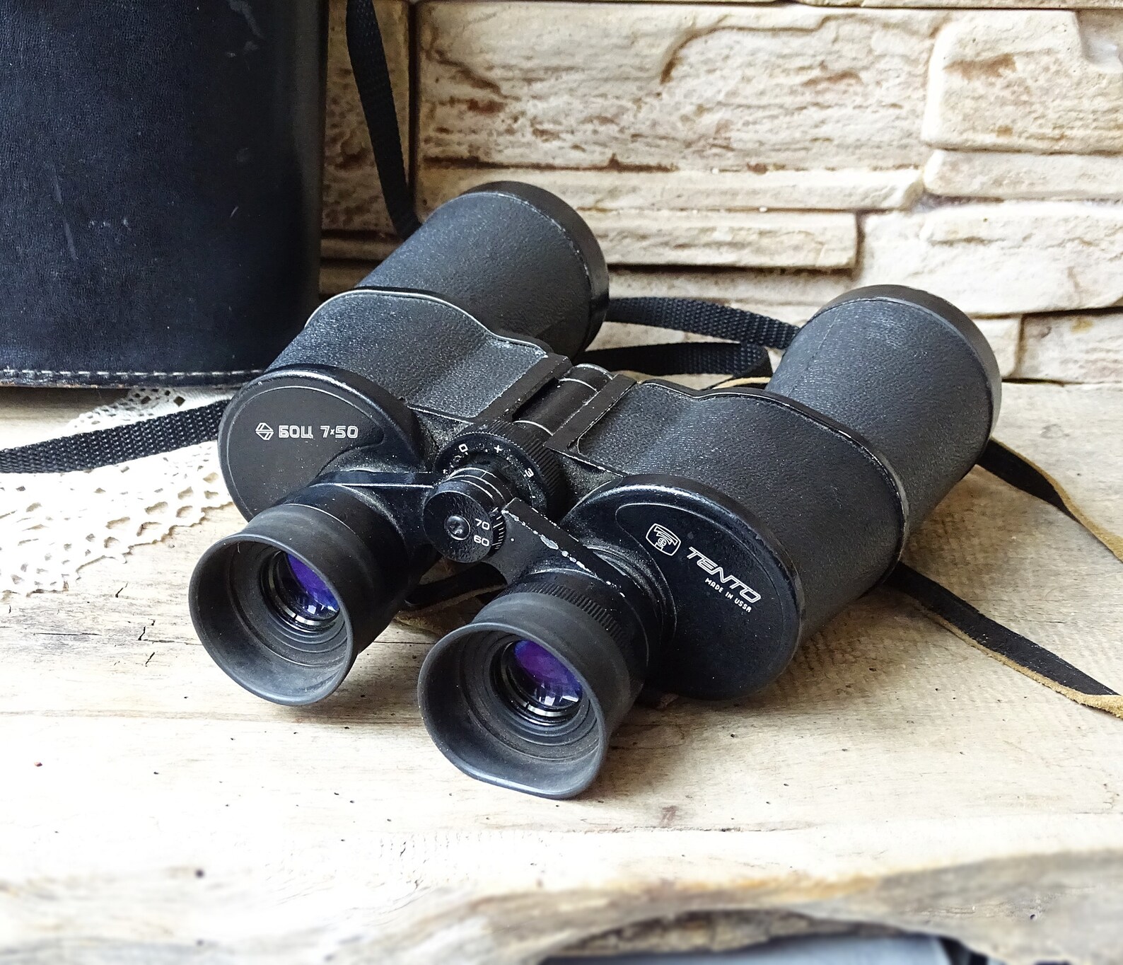 Vintage Binculars Tento 7x50 Binoculars with leather | Etsy