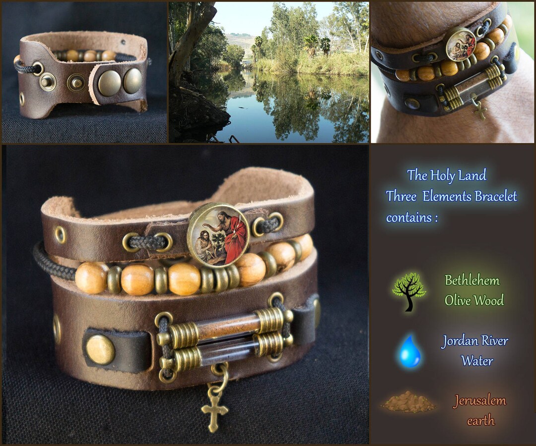 Evangelist Jewelry Gift / Baptism of Jesus Christ Bracelet / Christian ...