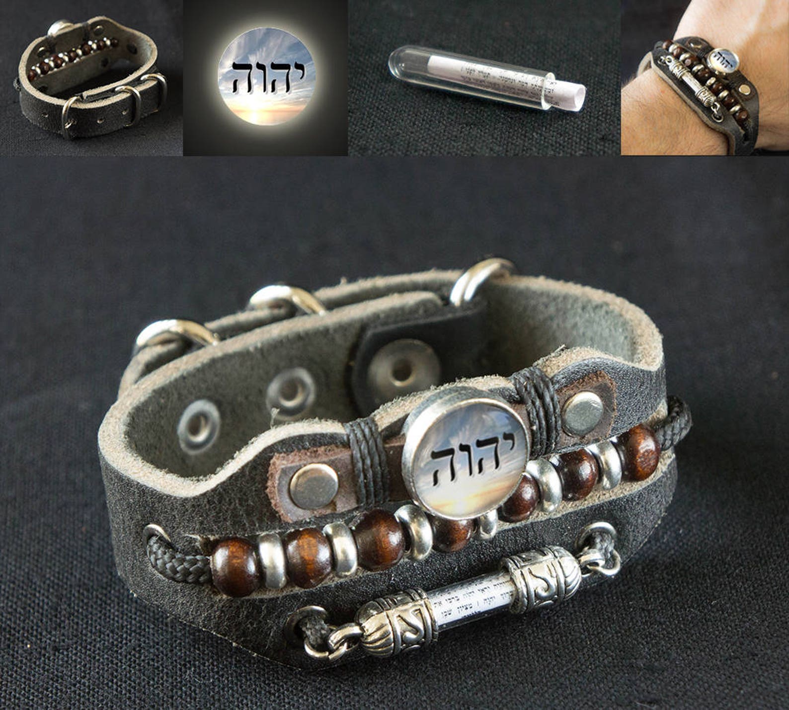 Jehovah Leather Bracelet / JW Jehovah Witnesses Gift , Tetragrammaton ...