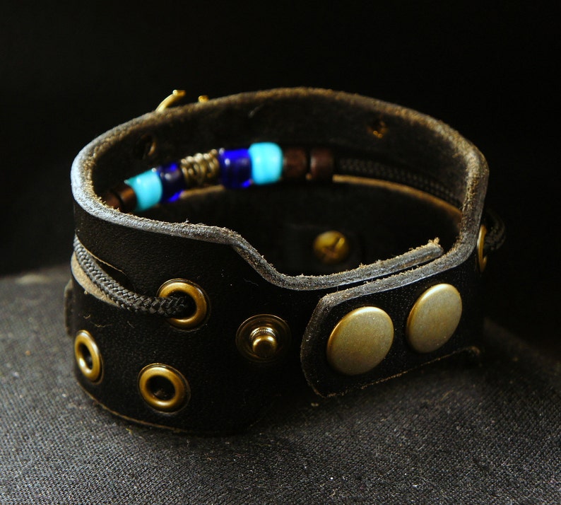 Evil Eye Protection Bracelet Man Leather Cuff Bracelet Woman - Etsy