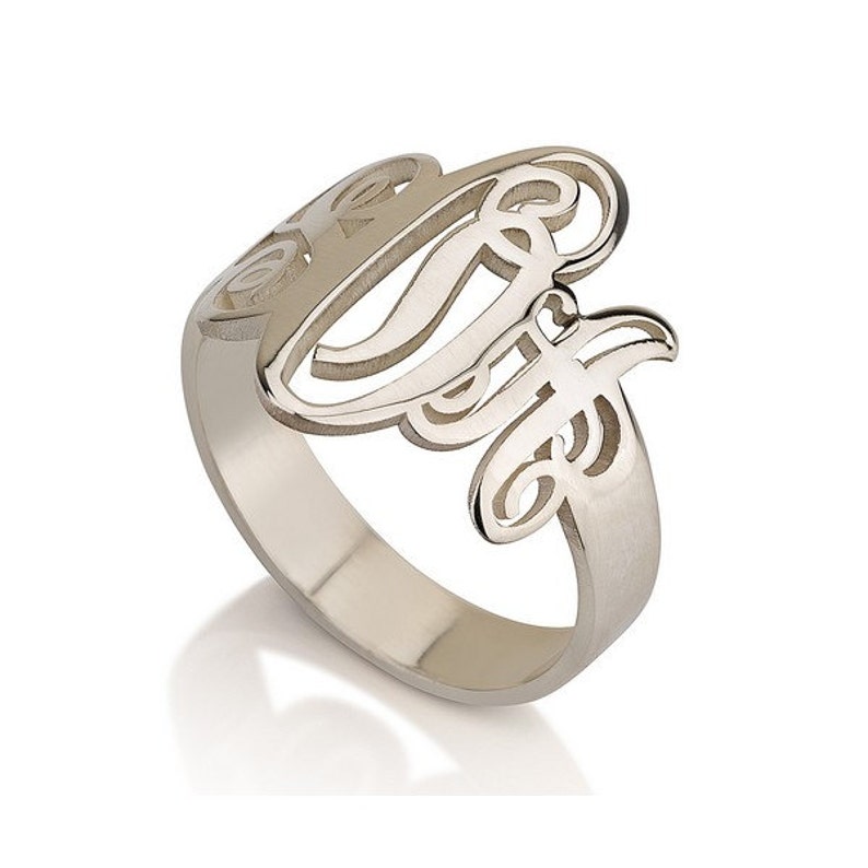 Personalized Monogram Ring 925 Sterling Silver 3 Initials - Etsy