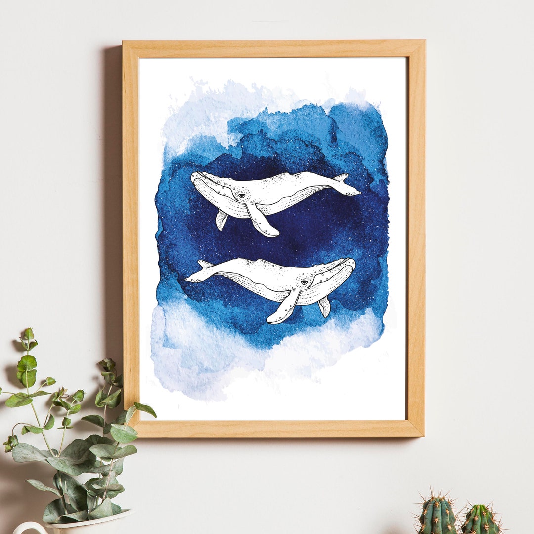 Whale A3 Poster - Etsy Australia