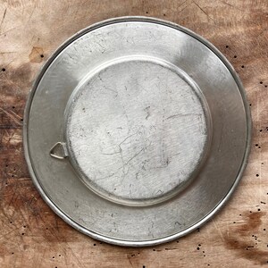 Vintage Metal Plate, Vintage Rustic Dish, Silver Metal Plate, Metal ...