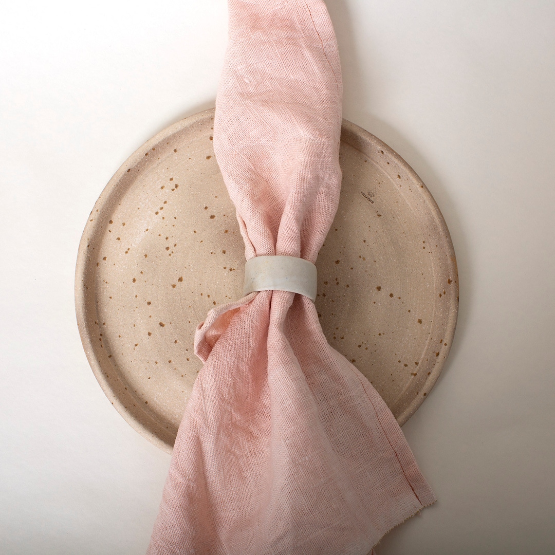 Blush Pink Linen Napkins, Small Table Linen, Dusty Pink Cottage Style ...