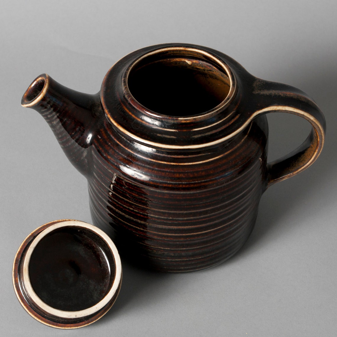 Arabia Finland Teapot: Brown Mid-century Modern Scandinavian Pottery - Etsy