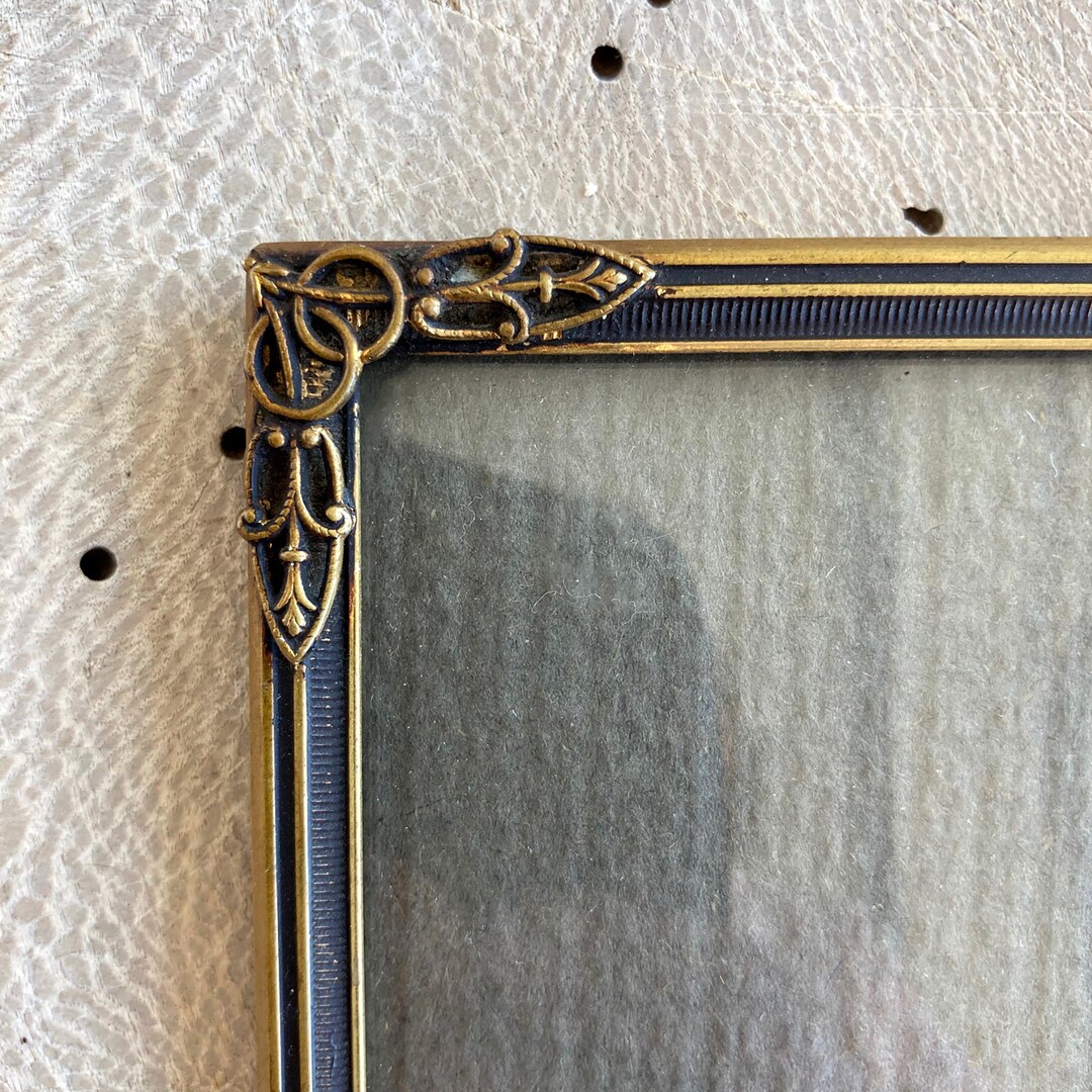 6.1x4.3" Inches Antique Frame With Convex Glass, Photo Picture Frame ...