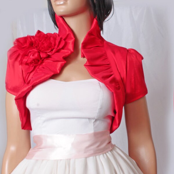 Red Shrug - Etsy