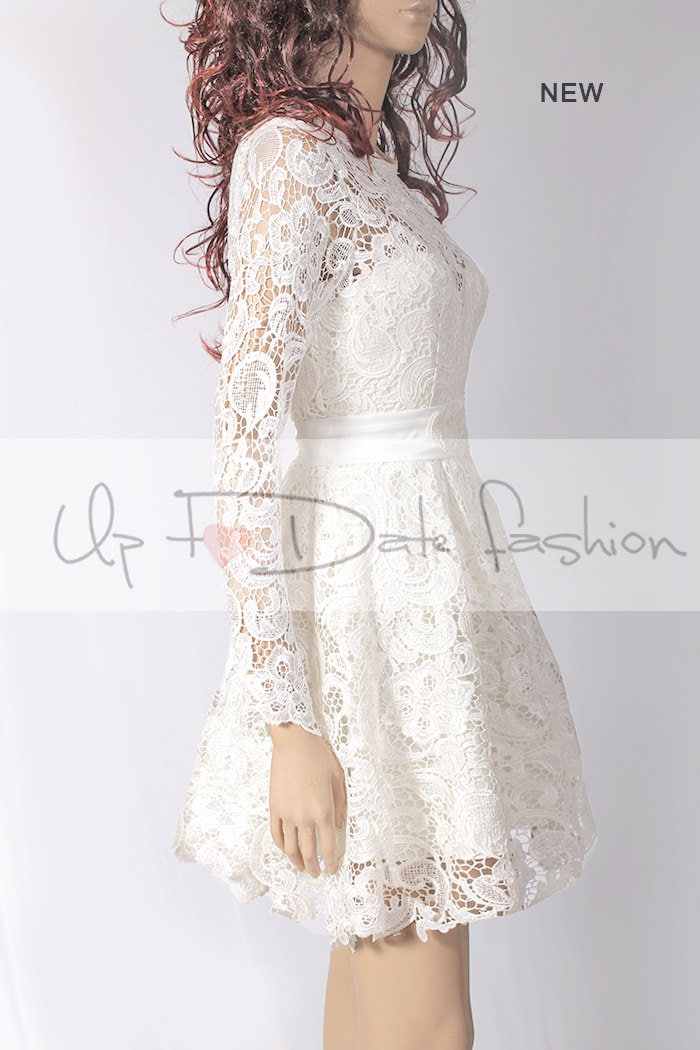 Simple wedding dress short lace dress wedding party dress | Etsy