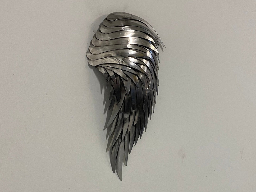Large Stainless Steel Angel Wing - Etsy