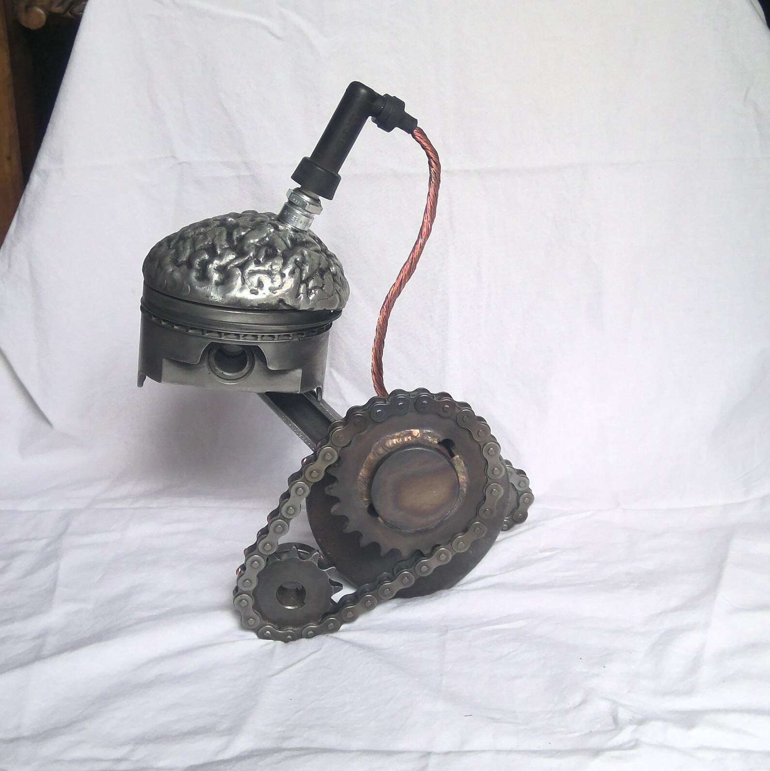 Piston and Gears Sculpture - Etsy