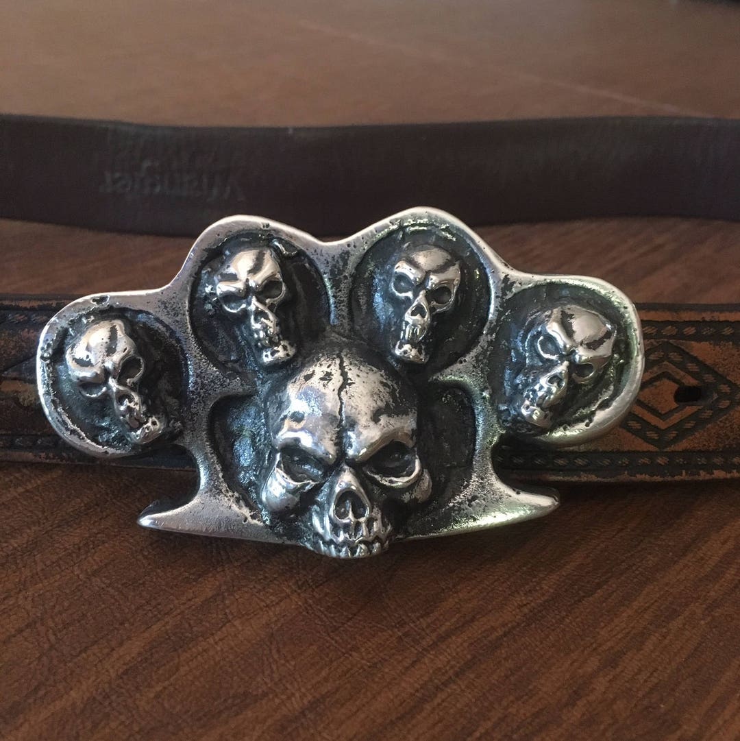 Skull Belt Buckle Handmade - Etsy