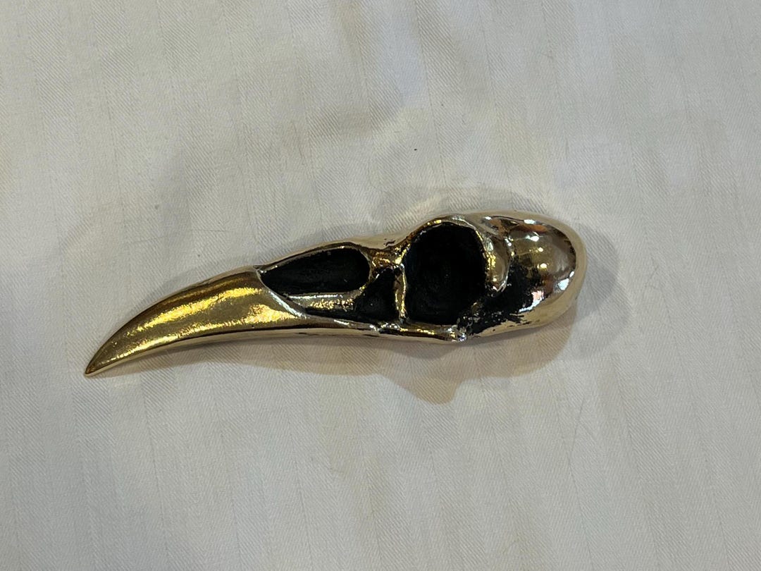 Brass/copper Decomposed Raven Skull Sculpture - Etsy
