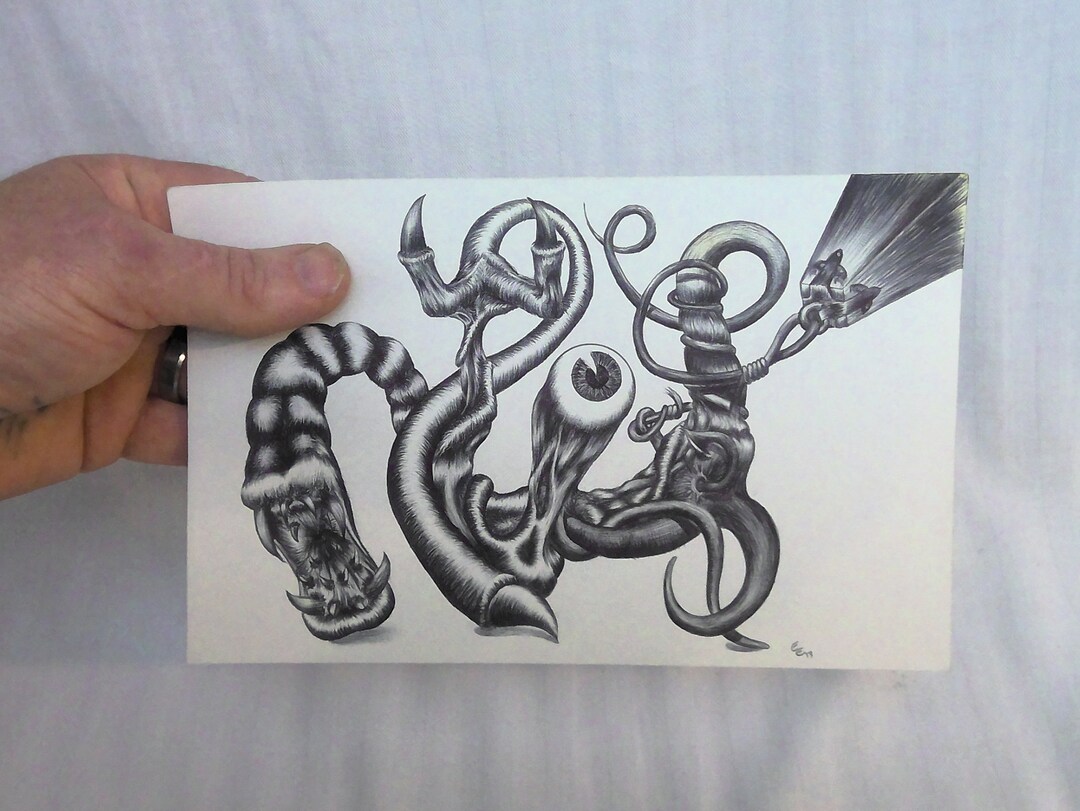 Bio Organic Pen Drawing - Etsy