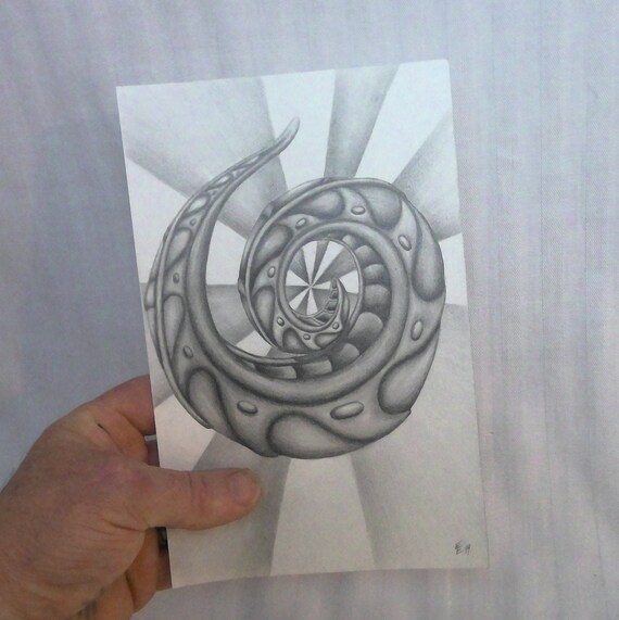 Bio Organic Pencil Drawing - Etsy
