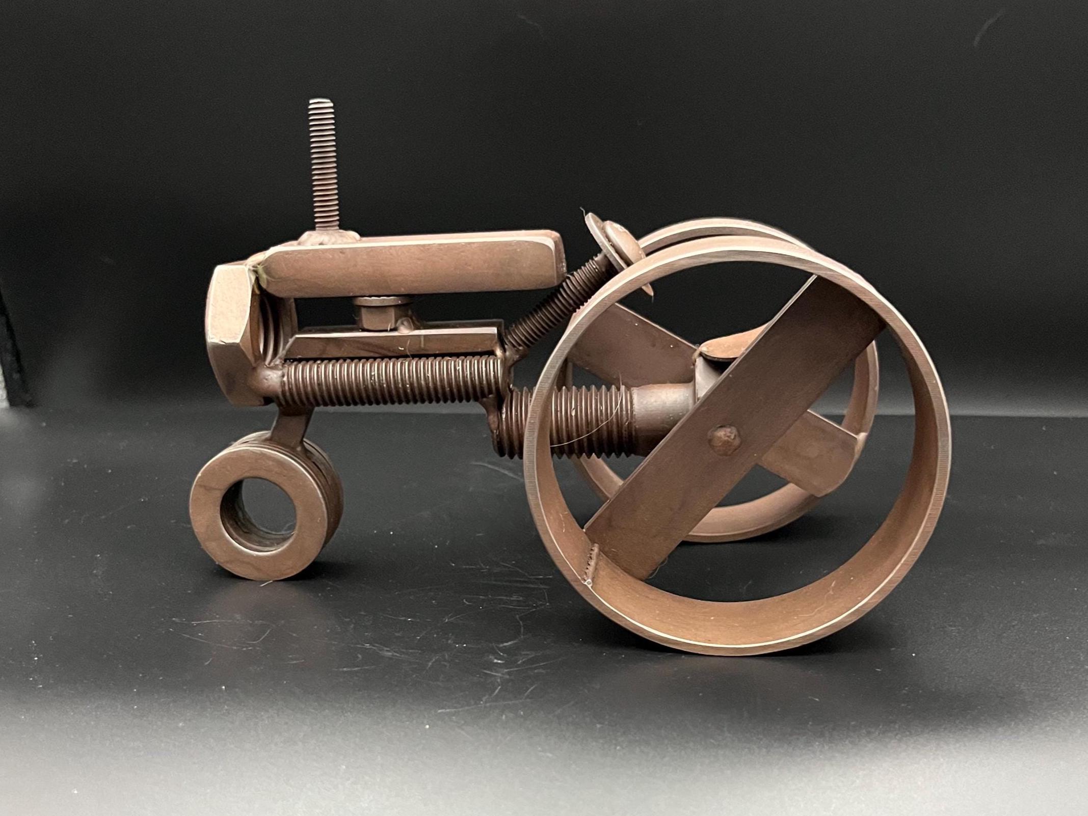 Copper Plated Tractor Sculpture - Etsy