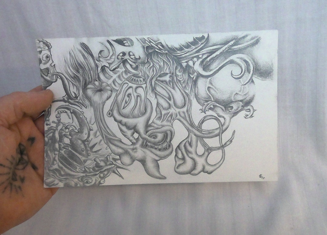 Bio Organic Pencil Drawing - Etsy