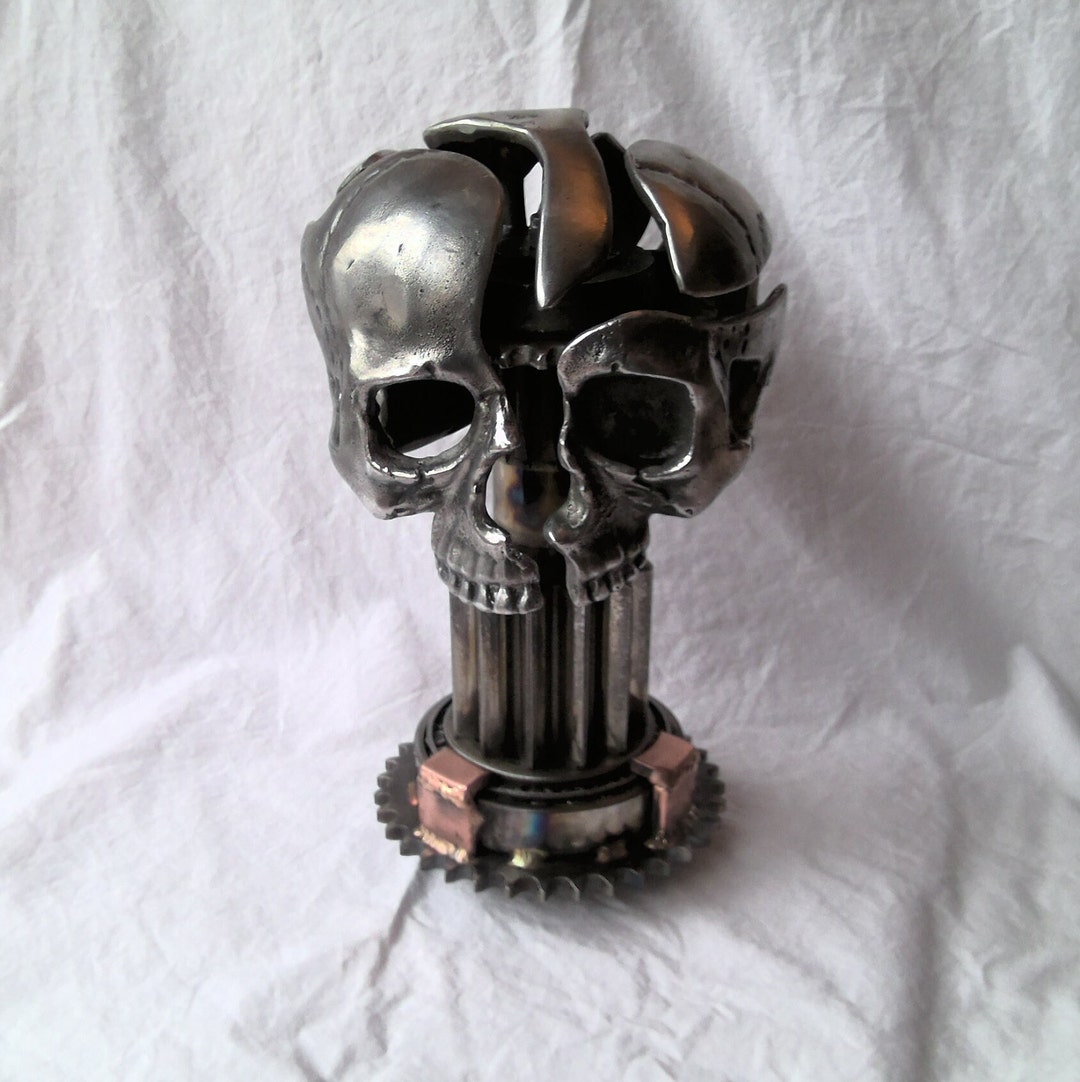 Exploded Skull Gear Sculpture - Etsy