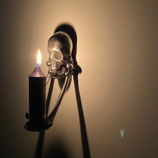 Skull Wall Sconce - Etsy