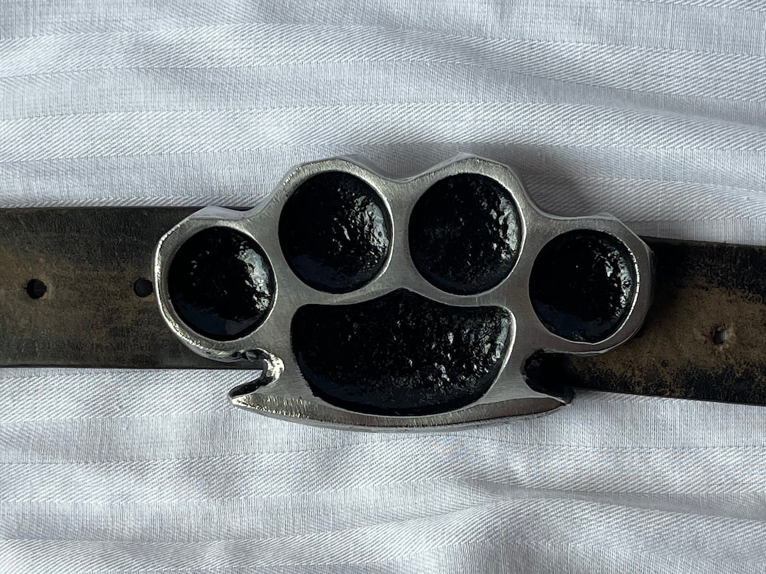 Aluminum Brass Knuckle Style Belt Buckle - Etsy