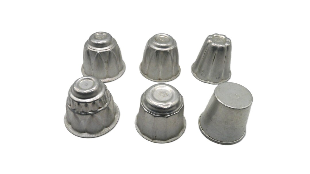 Dariole Moulds X 6, Aluminium Jelly Jello Mould, 6 X Designs, by ...