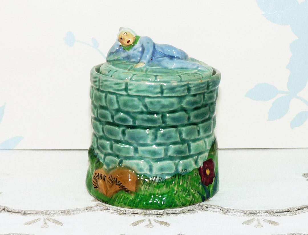 Reclining Pixie Jam or Preserve Pot and Lid, Weetman Figures England ...