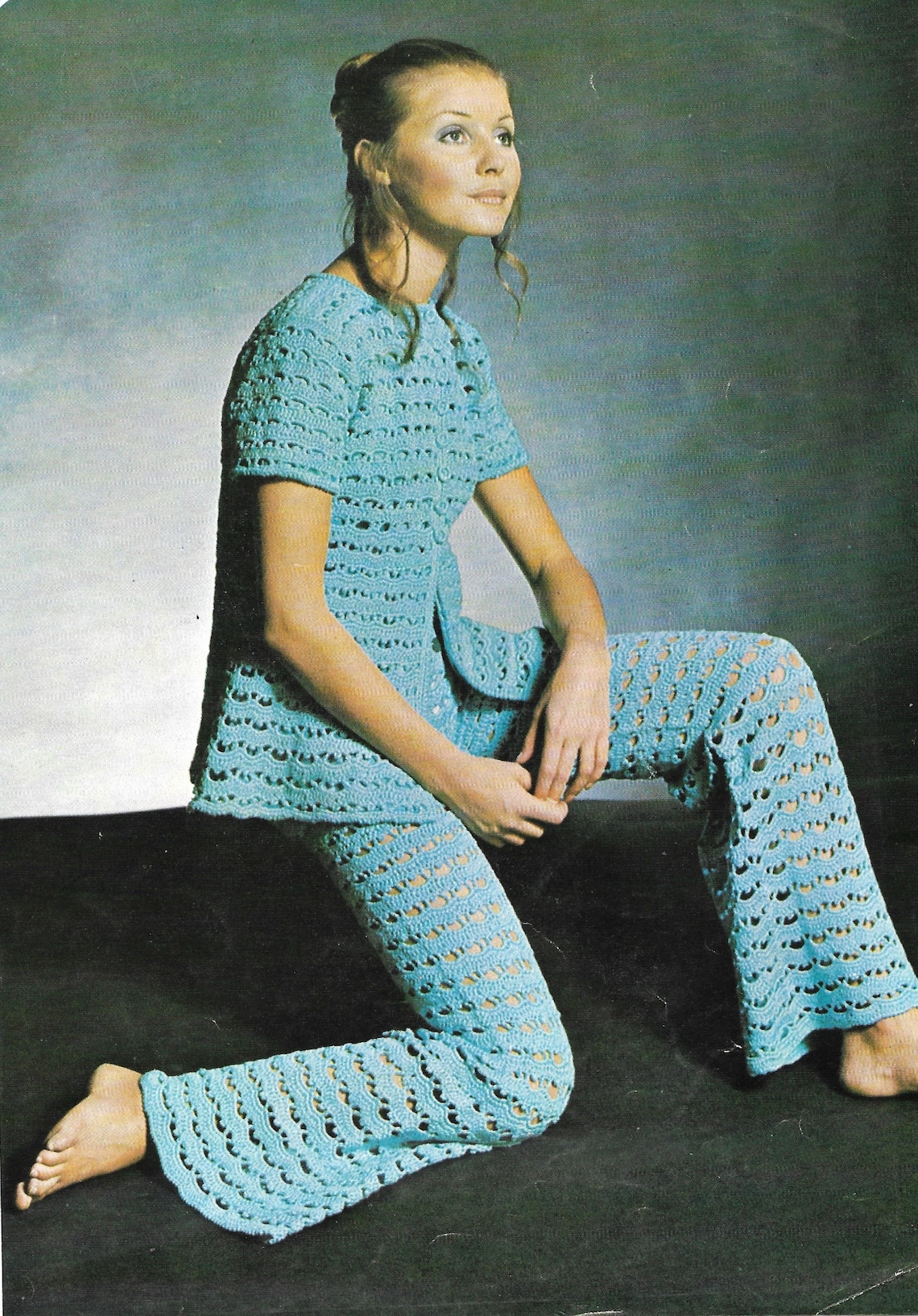 1970s Vintage Crochet Pattern for Trousers and Tunic Top PDF Download ...