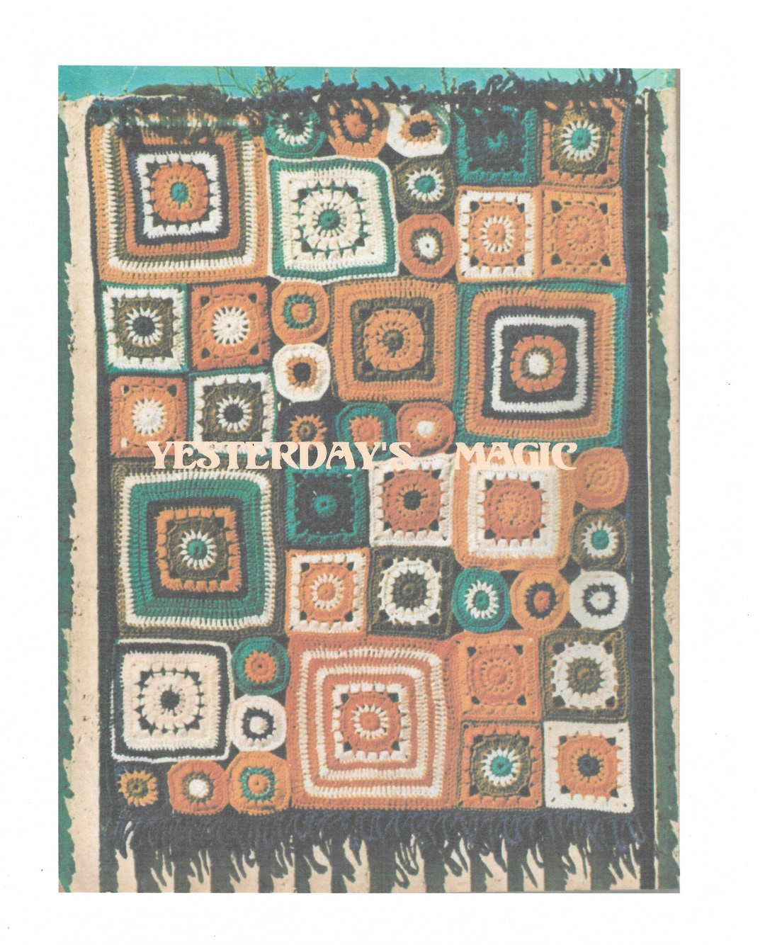 1970s Vintage Crochet Pattern for a Patchwork Wall Hanging PDF Download ...
