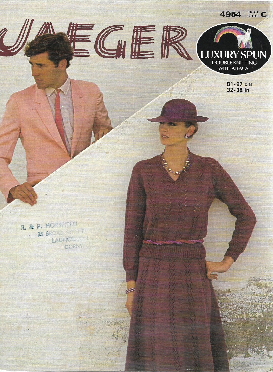 1970s Vintage Knitting Pattern for Jaeger Sweater and Skirt PDF ...