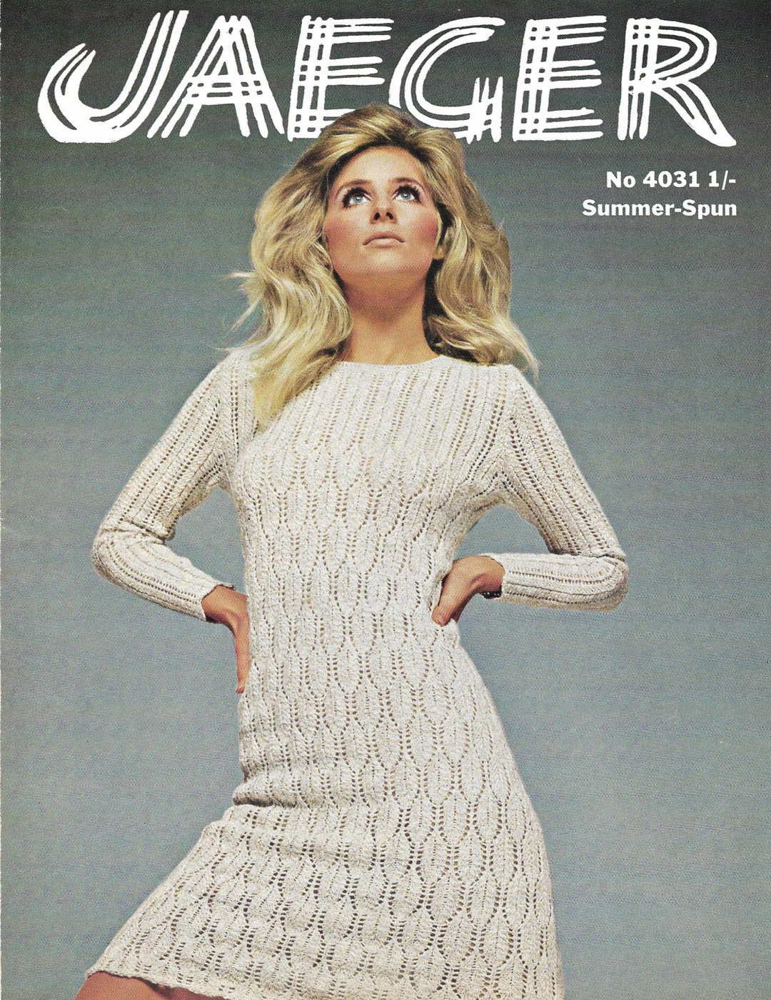 1960s Vintage Knitting Pattern for Long Sleeved Dress PDF Download - Etsy