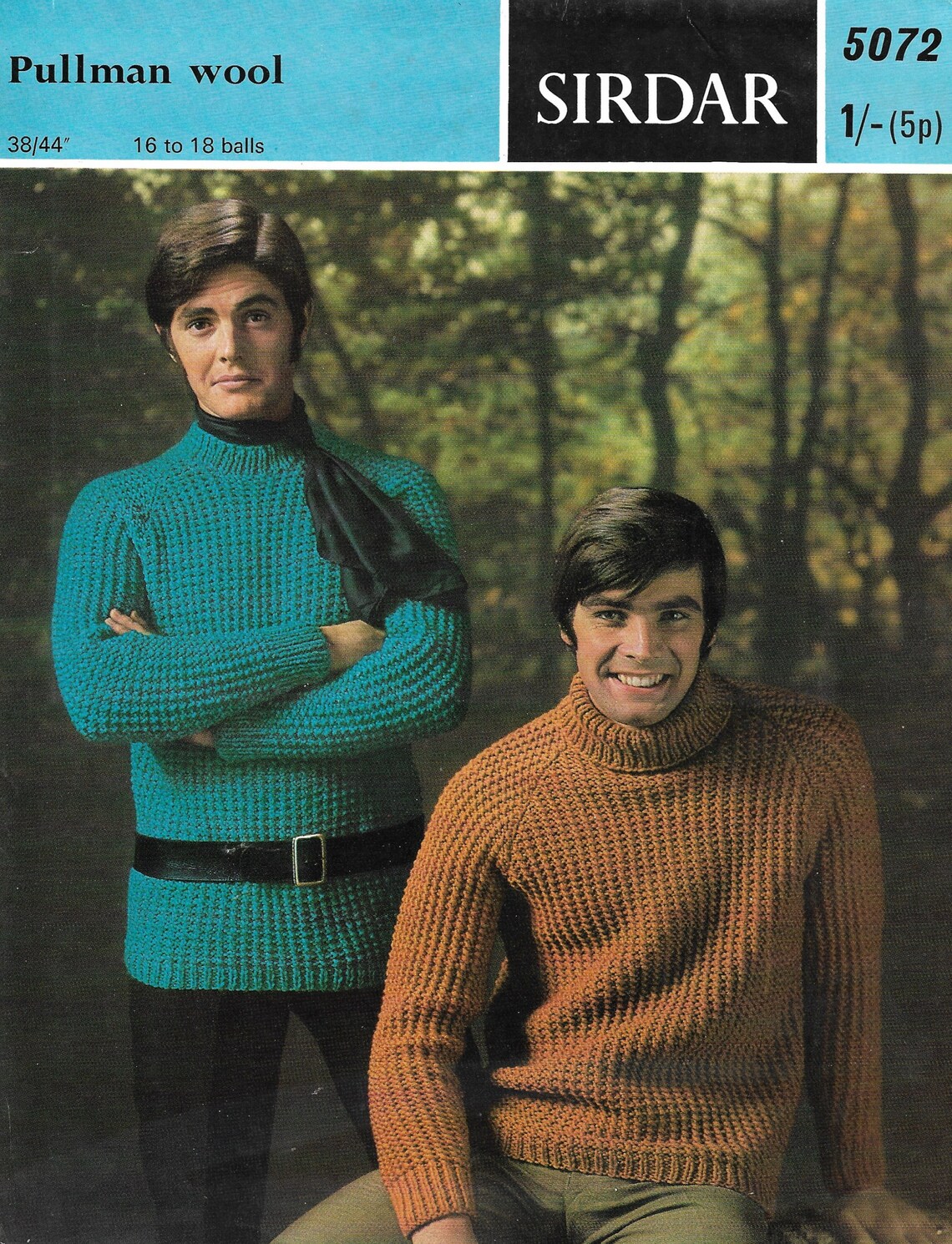 1970s Vintage Knitting Pattern for Men's Sweaters - Etsy UK