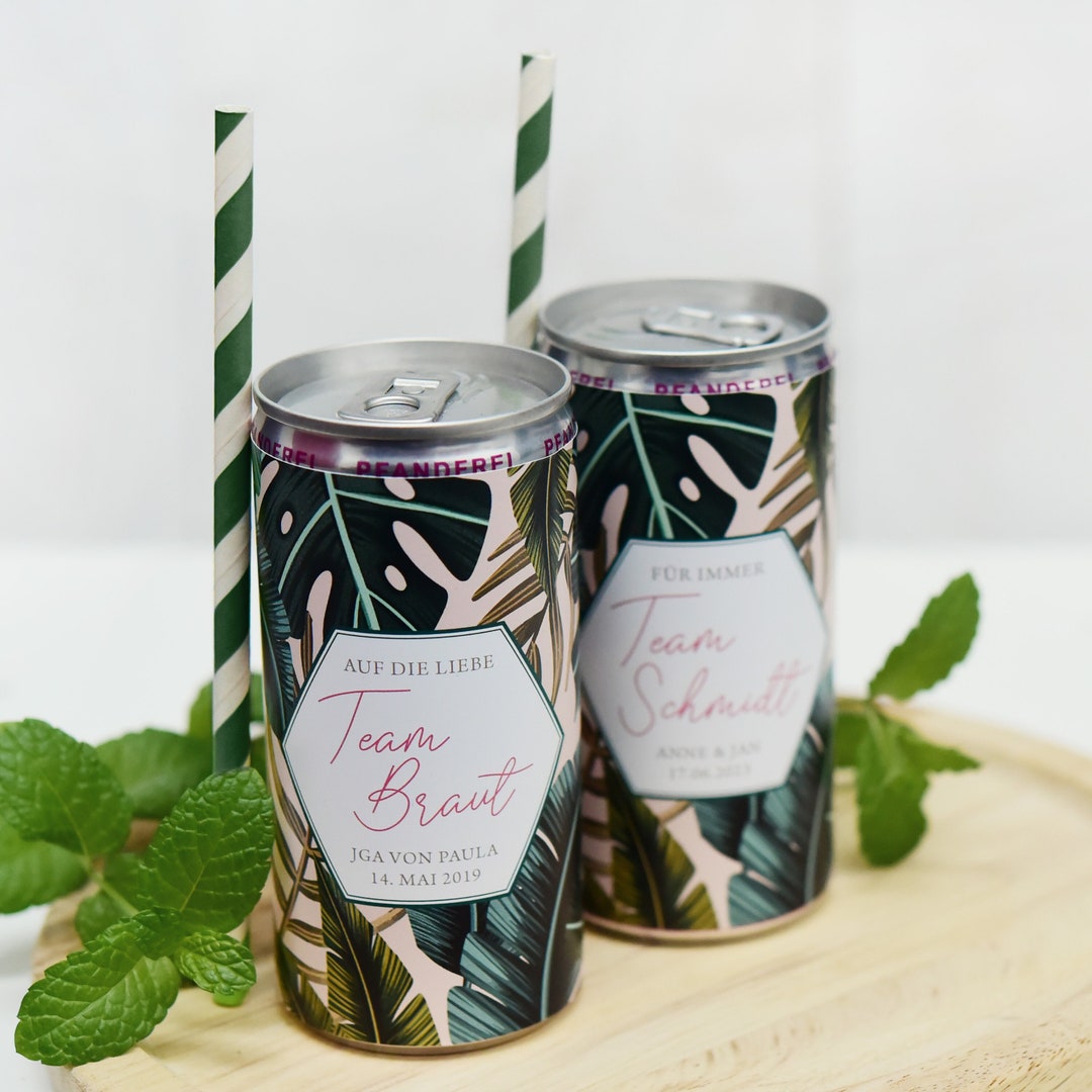 JGA I Wedding Banderole for Prosecco Cans, Monstera - Etsy