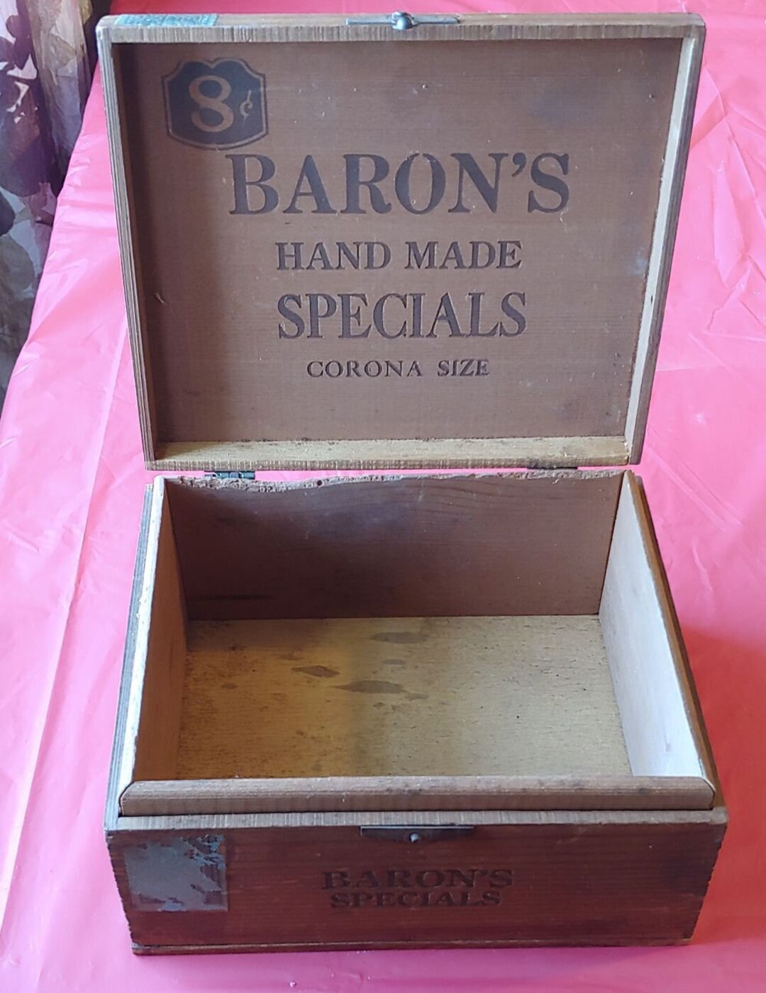 Baron's Handmade Specials Wooden Cigar Box With Metal - Etsy