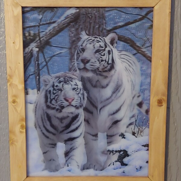 White Tiger Picture Frame - Etsy