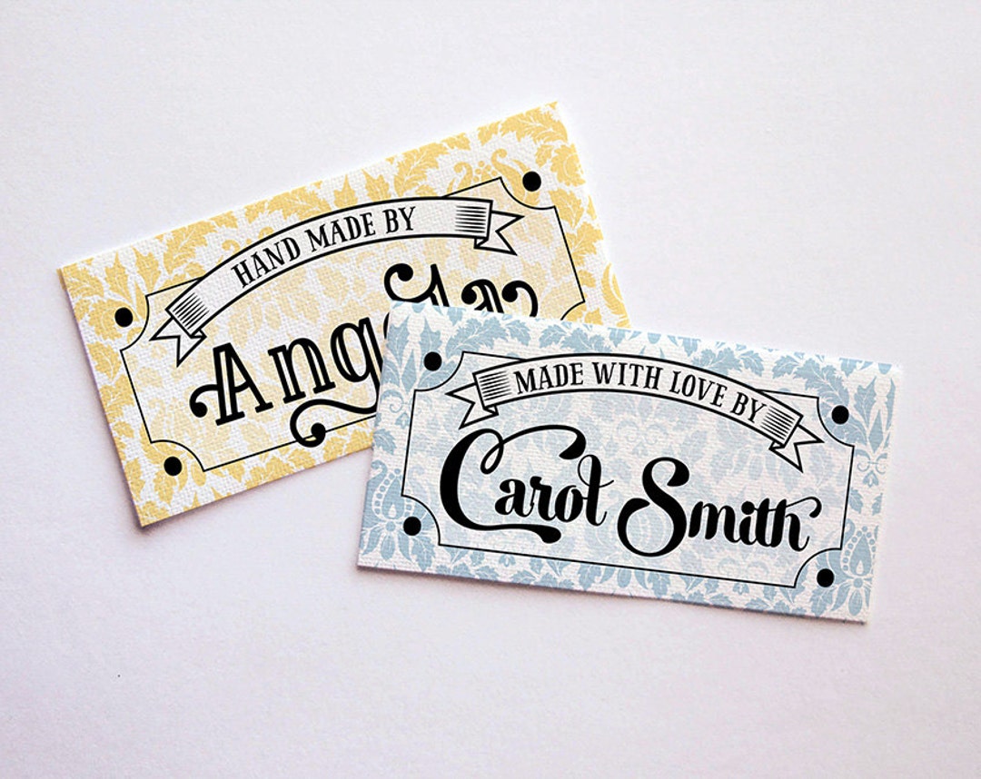 Print Your Name on Custom Fabric Labels, Custom Clothing Tags, Iron on ...