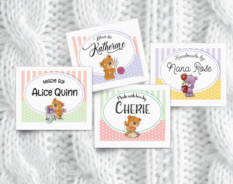Fabric Labels or Tags Bears That Sew in Sew-on Iron-on - Etsy