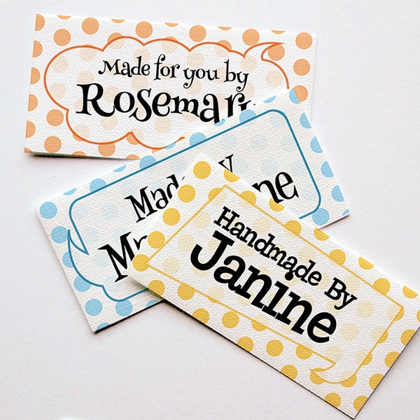 Polka Dot Labels - Etsy