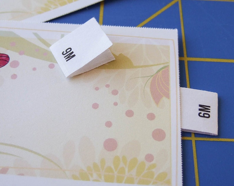 Size Tags for Childrens Clothing 100% Cotton colorfast Ink - Etsy