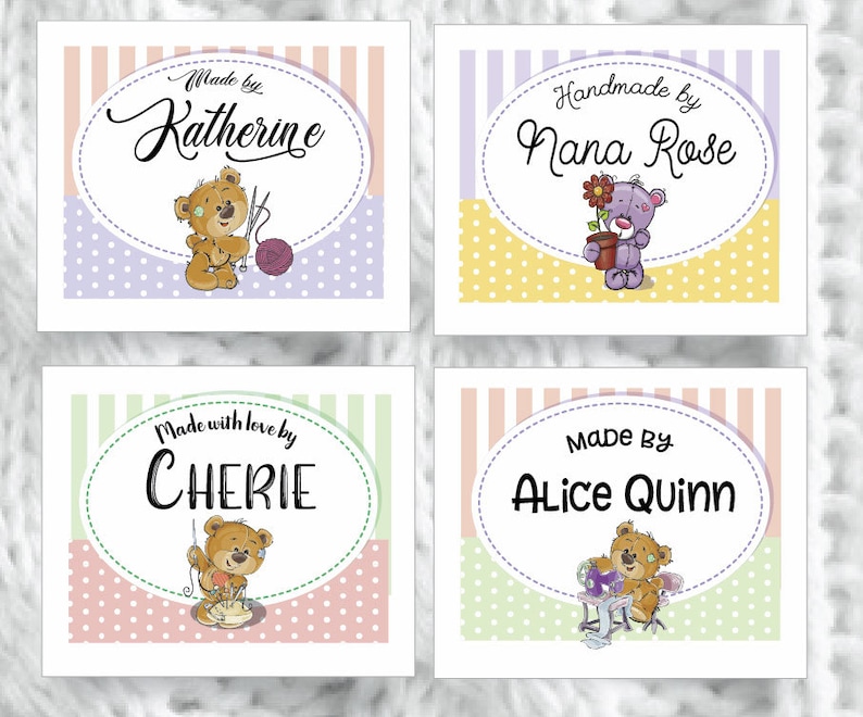 Fabric Labels or Tags Bears That Sew in Sew-on Iron-on - Etsy