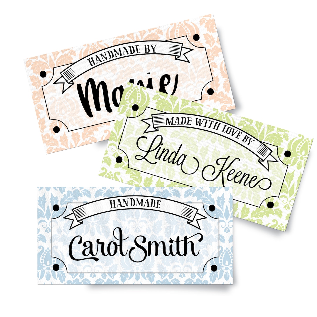 Custom Fabric Labels for Clothing, Iron-on or Sew-on, 40 Labels per ...