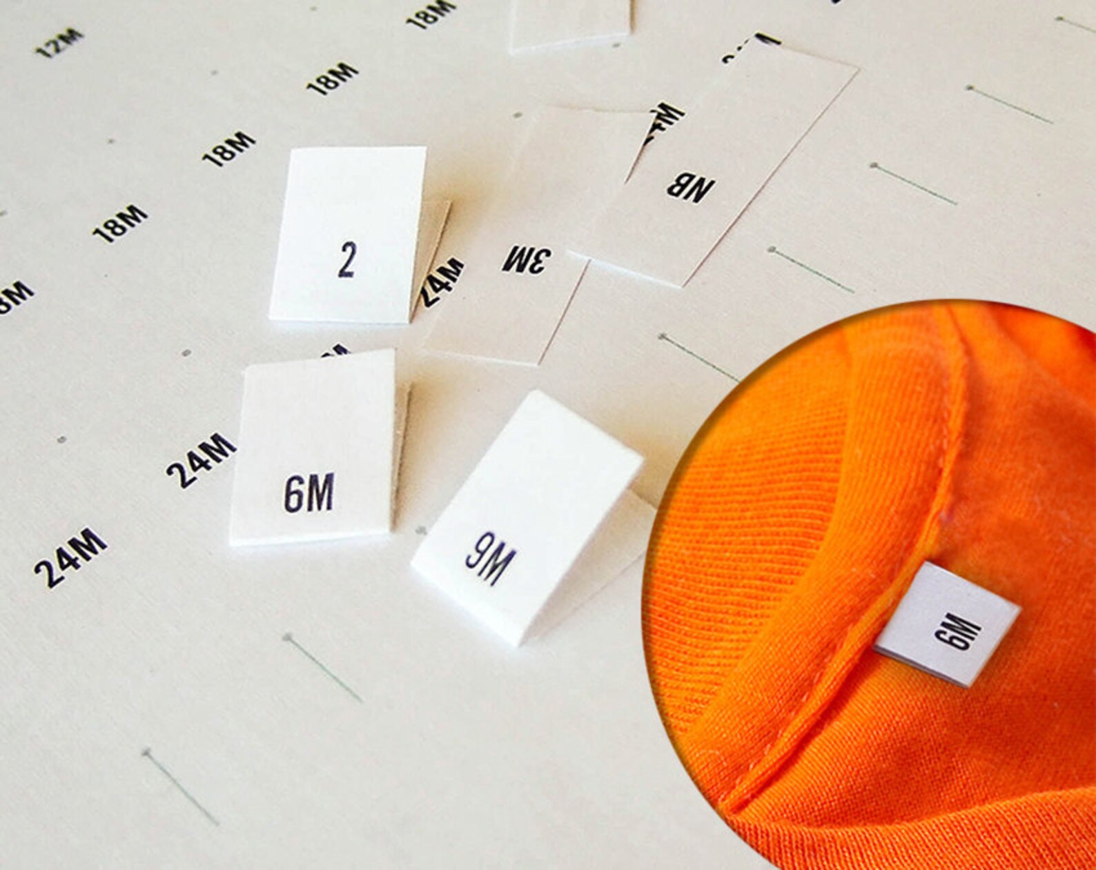 Size Tags for Childrens Clothing 100% Cotton colorfast Ink - Etsy