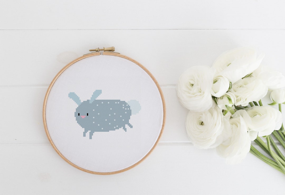 Bunny Hop - Animal Cross Stitch Pattern - Modern Cross Stitch ...
