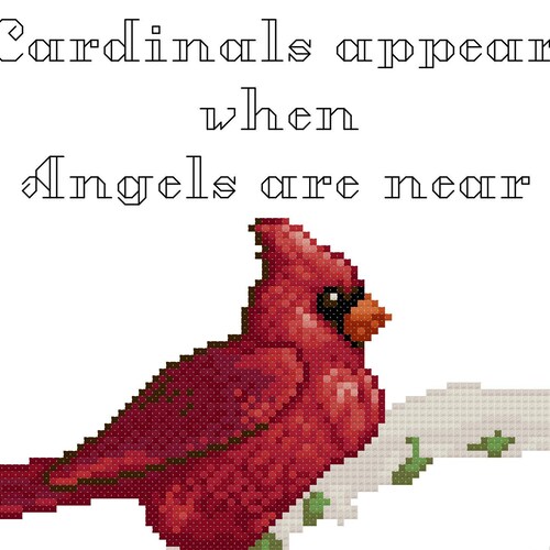 Counted Cross Stitch When Cardinals Appear Cardinal Angels - Etsy