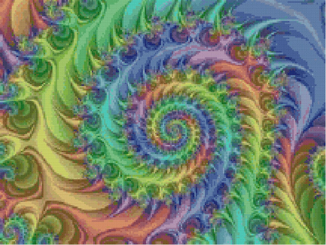 Fractal Art 3 Cross Stitch Pattern-abstract, Fractal, Art - Etsy