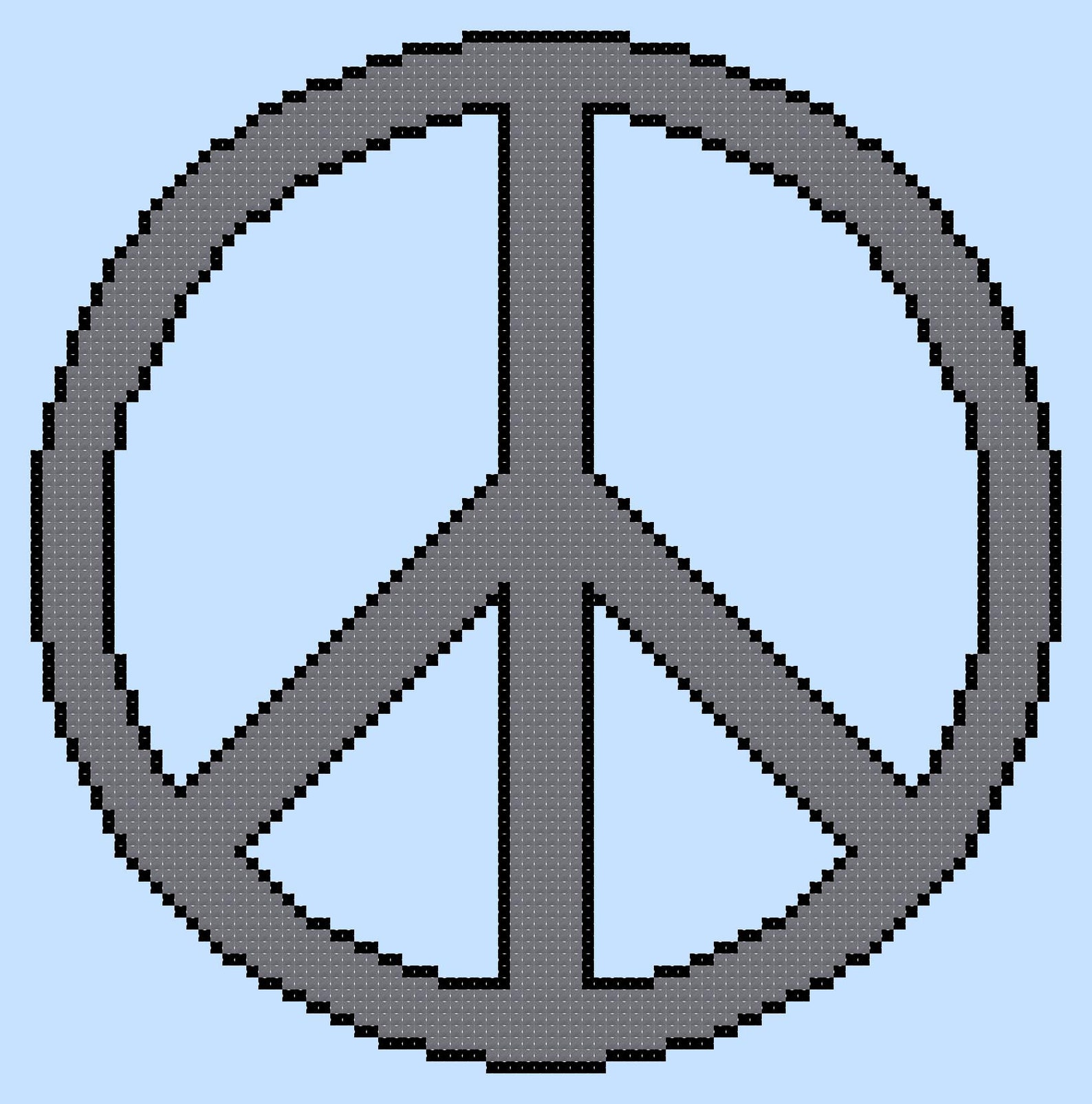 Peace Sign Cross Stitch Pattern - Etsy