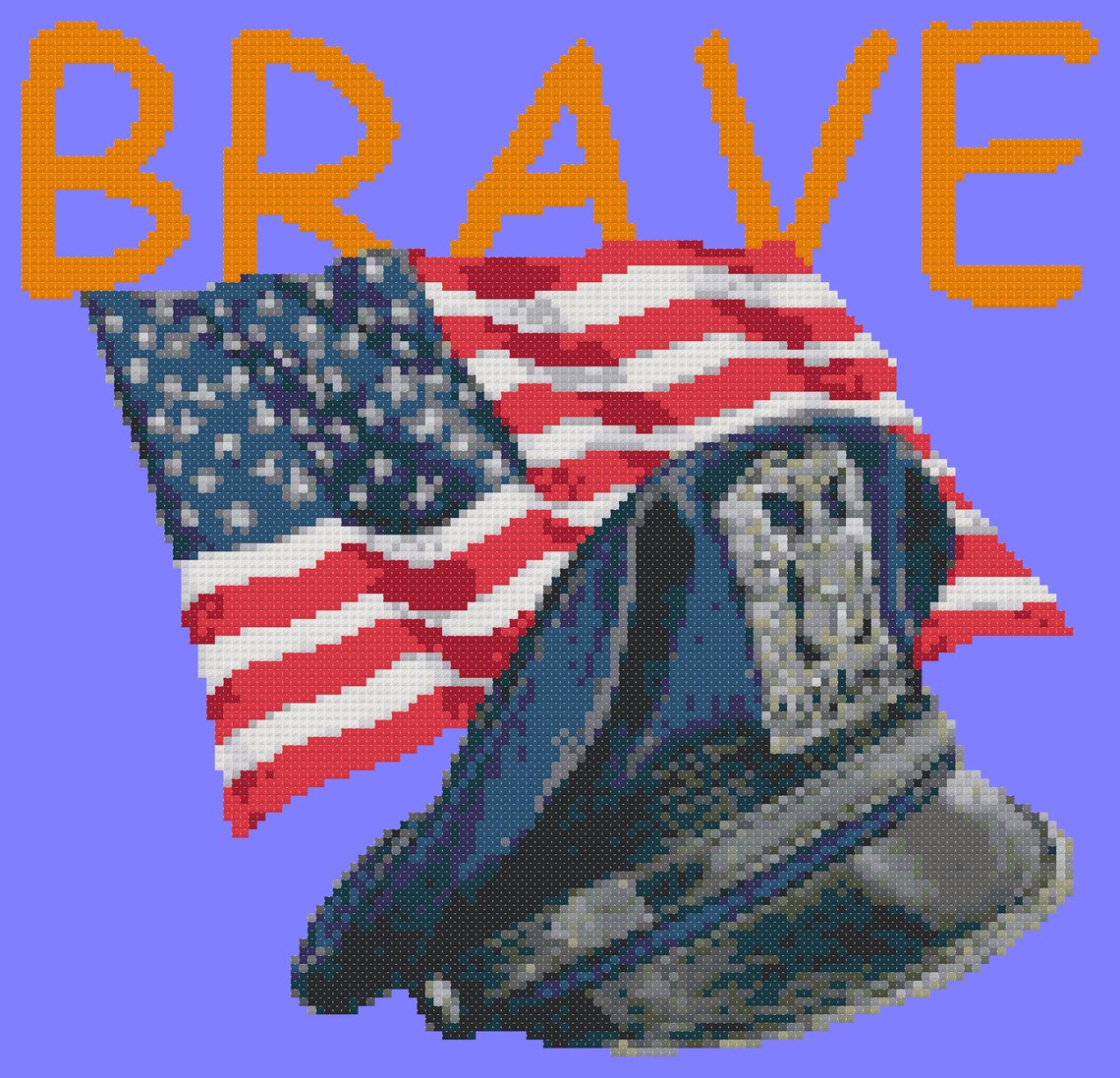 Brave Cross Stitch Pattern - Etsy