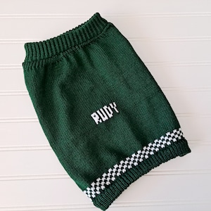 Checkerboard Design Personalized Dog Sweater, Pet Shirt, Dog Fashion ...