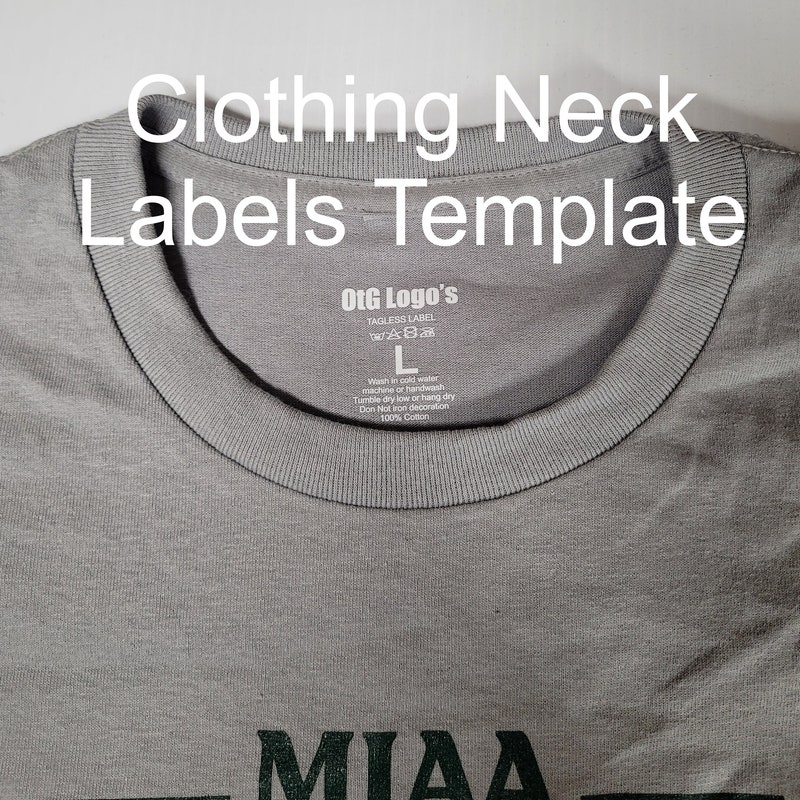 Neck Label Template - Etsy