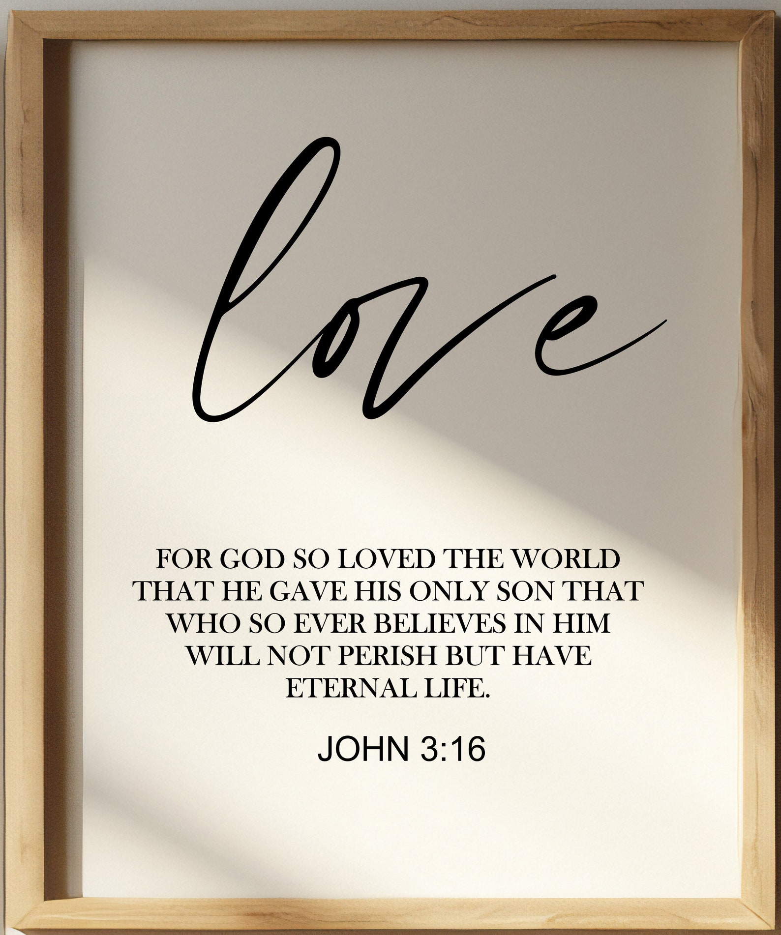 Faith Hope Love Picture Frame Artwork for Your Living Room Kitchen Wall ...