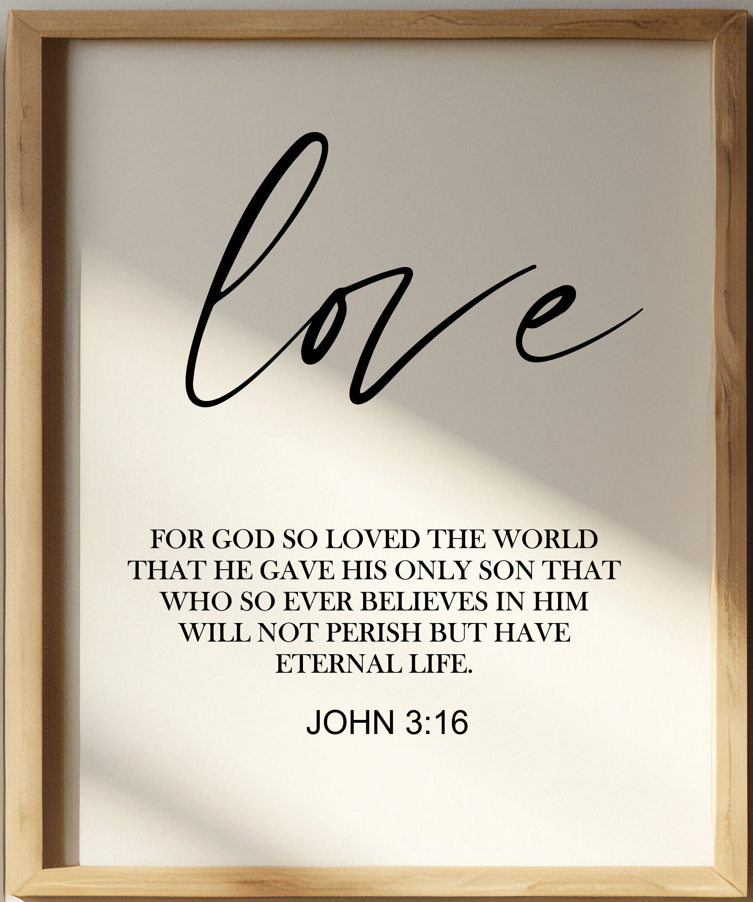 Faith Hope Love Picture Frame Artwork for Your Living Room Kitchen Wall ...